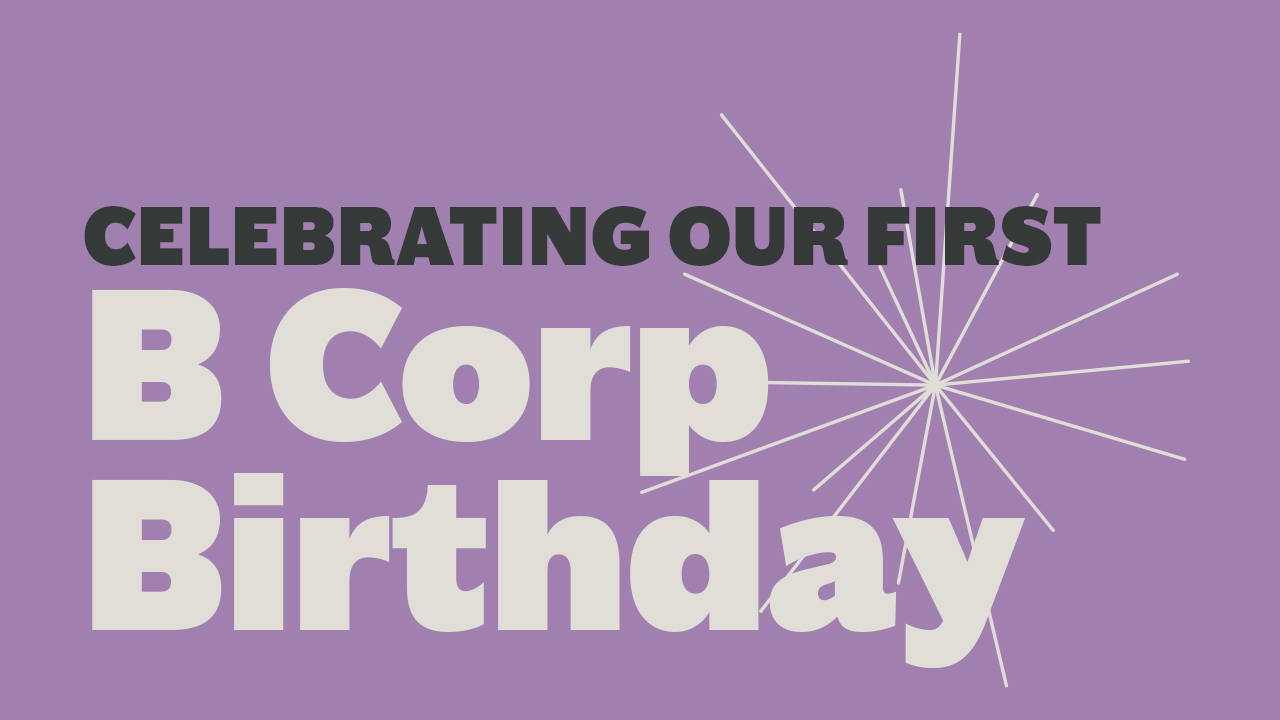 Celebrating one year as a B Corp - Something Big